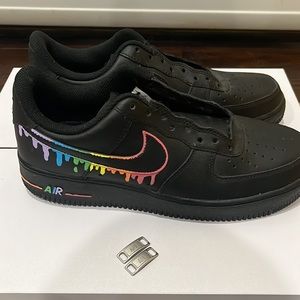 Nike | Shoes | Nwot Custom Nike Air Force Rainbow Drip Size 8mens ...